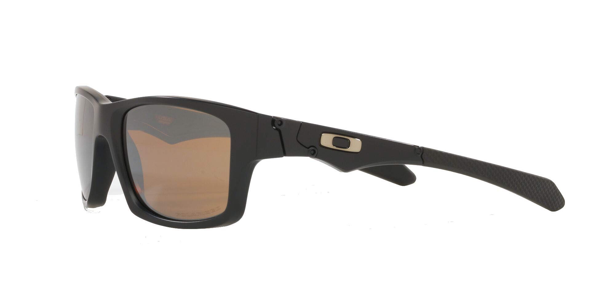 Oakley Men's 0OO9135 Jupiter Squared Rectangular Sunglasses, Black/Tungsten Iridium Polarized, 56 mm