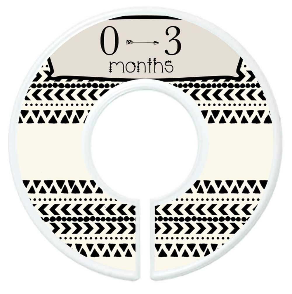 Mumsy Goose Nursery Closet Dividers Closet Organizers Baby Clothes Dividers Monochrome Boho