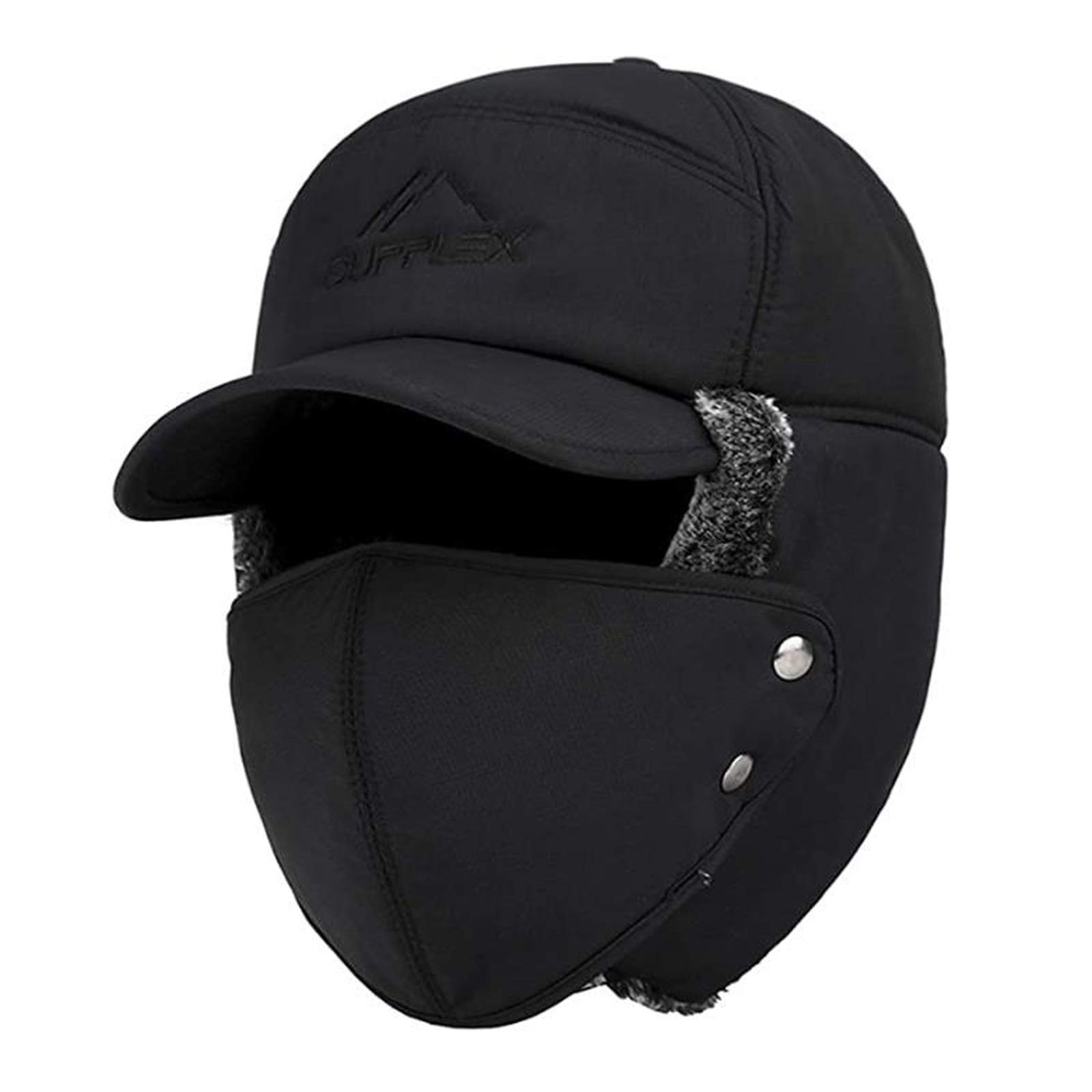 Men Winter Trapper Hat Snow Hats Thermal Windproof Hunting Skiing Cycling Ear Flaps Cold Weather Caps Ushanka Russian Dad Hat