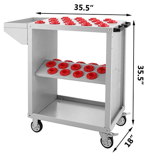 Vevor Tool Cart 40 Taper Tool Holder CNC Tool Cart 36 Capacity CAT40 BT40 Service Carts with Wheels Heavy Duty (BT40 36 Capacity) : Tools & Home Improvement