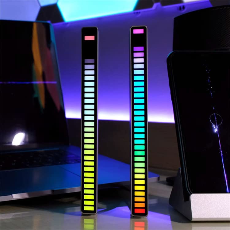 TEBASS Rhythm Light Bar, RGB Sound Control Music Rhythm Lights, High Sensitive Patented Noise Removal Software (Small32-A)