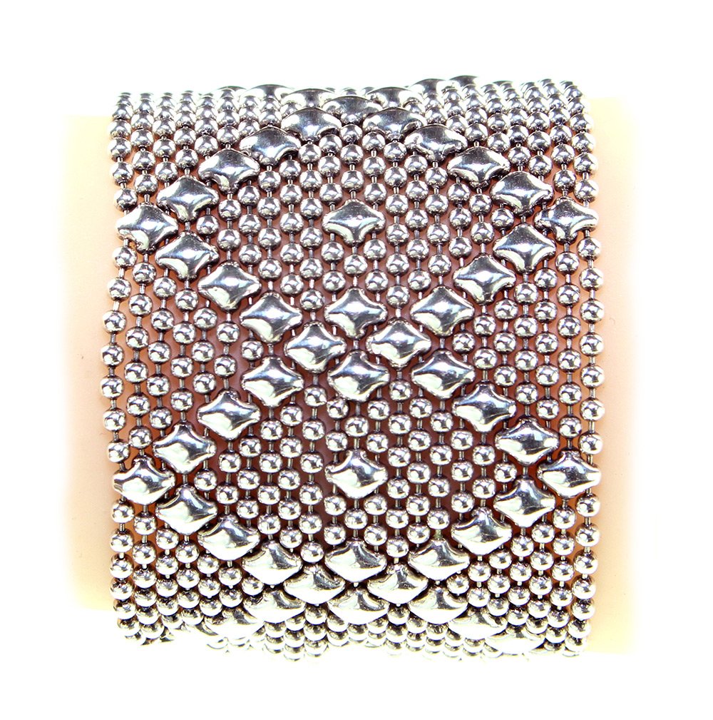 Liquid Metal by Sergio Gutierrez Antique Silver Bracelet B10-AS SG 3 Sizes - SG Pouch Included (7 Inches)