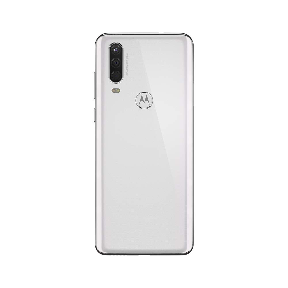 Moto One Action - Unlocked Smartphone - 128GB - (US Warranty) - Verizon, AT&T, T-Mobile, Sprint, Boost, Cricket, & Metro (Pearl White)