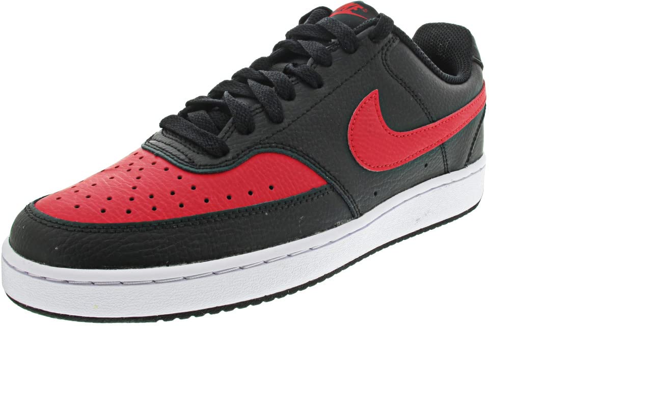 Nike Court Vision Low Men's Sneaker, Black University Red White, 11 US
