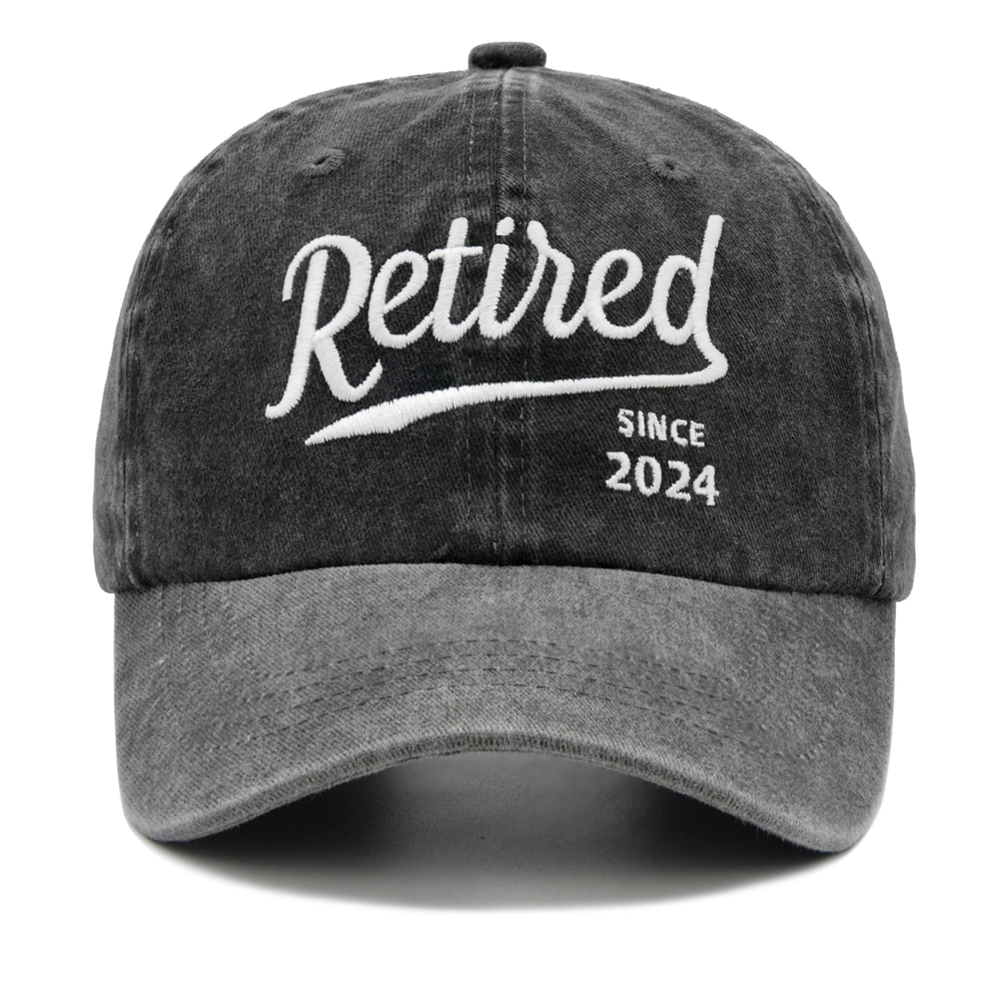 Waldeal Retired Since 2024 Hat, Retirement Gifts for Men Women, Washed Embroidered Vintage Baseball Cap Black