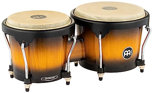 Meinl Percussion Bongos Hand Drum Set 6.75" and 8" with Hardwood Shells and Tuning Key — NOT Made in China — Headliner Series, 2-Year Warranty, Vintage Sunburst (HB100VSB)