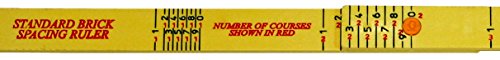 US Tape Company Rhino Rulers Folding Standard Brick Spacing Ruler 6' Length - 55110, Multicolor