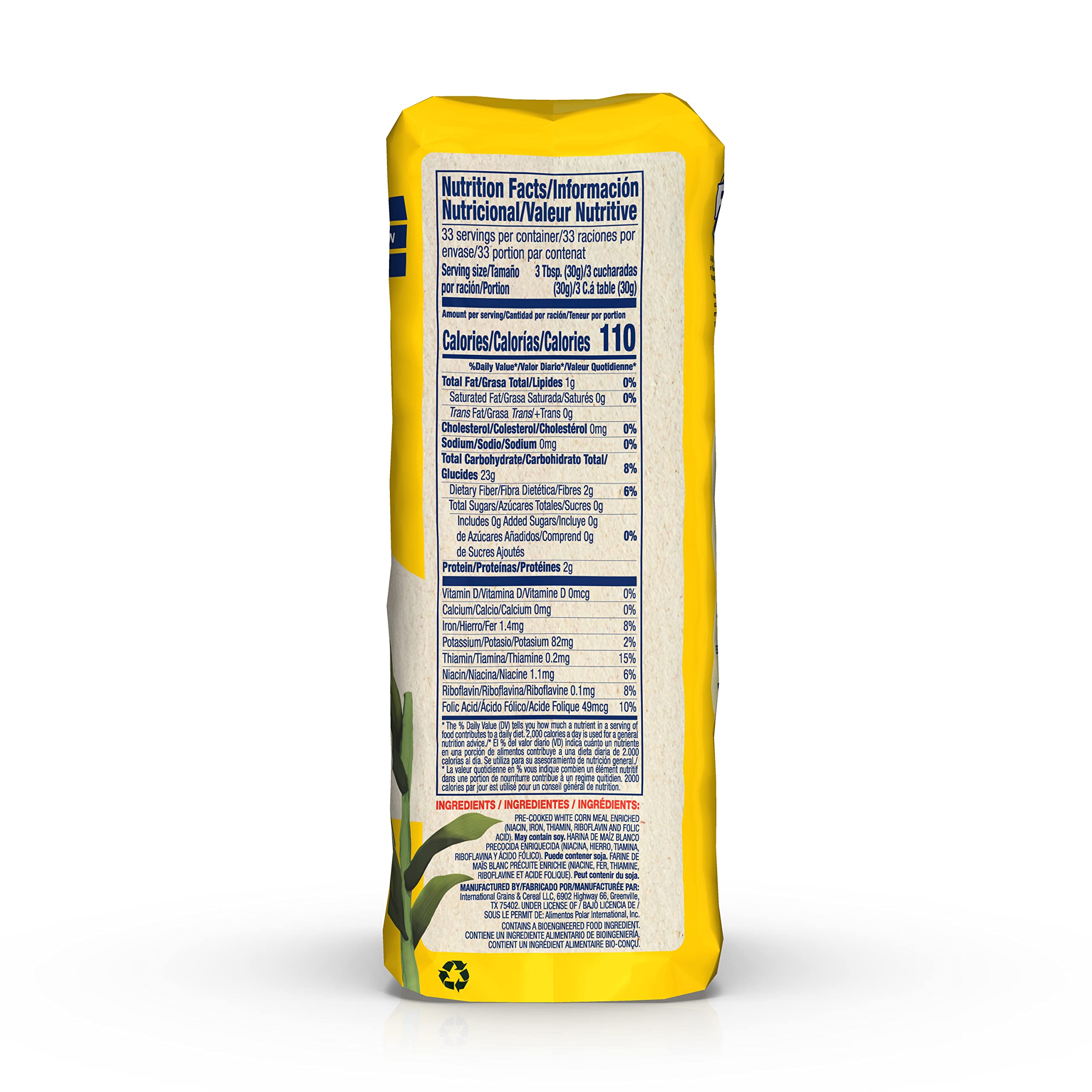 P.A.N. White Corn Meal – Pre-cooked Gluten Free and Kosher Flour for Arepas (2.2 lb/Pack of 1)