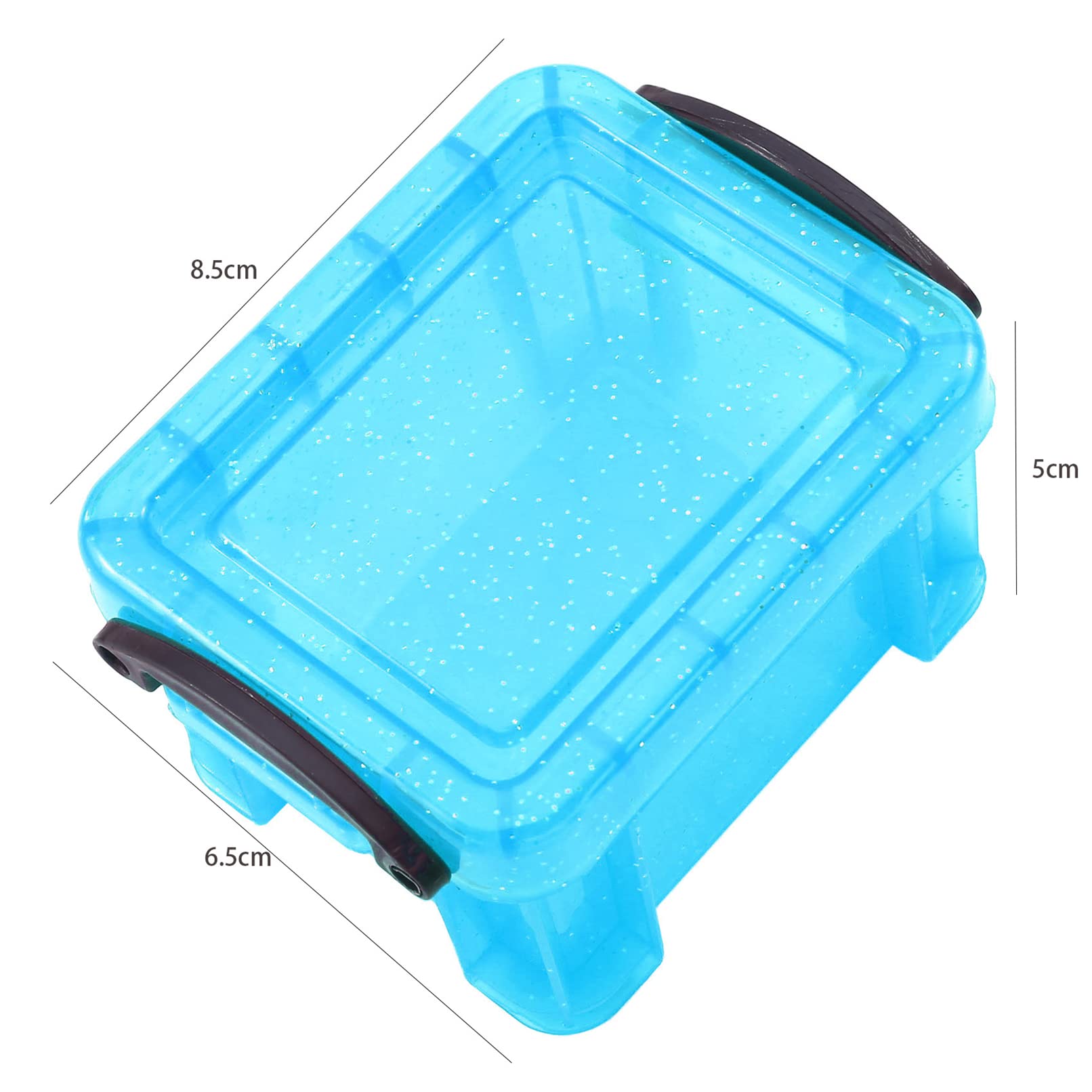 Sevenfly Family Plastic Storage Bin with Lid Medicine Box Lockable Container for Toy Desktop Jewelry Accessory Drawer Or Kitchen,blue
