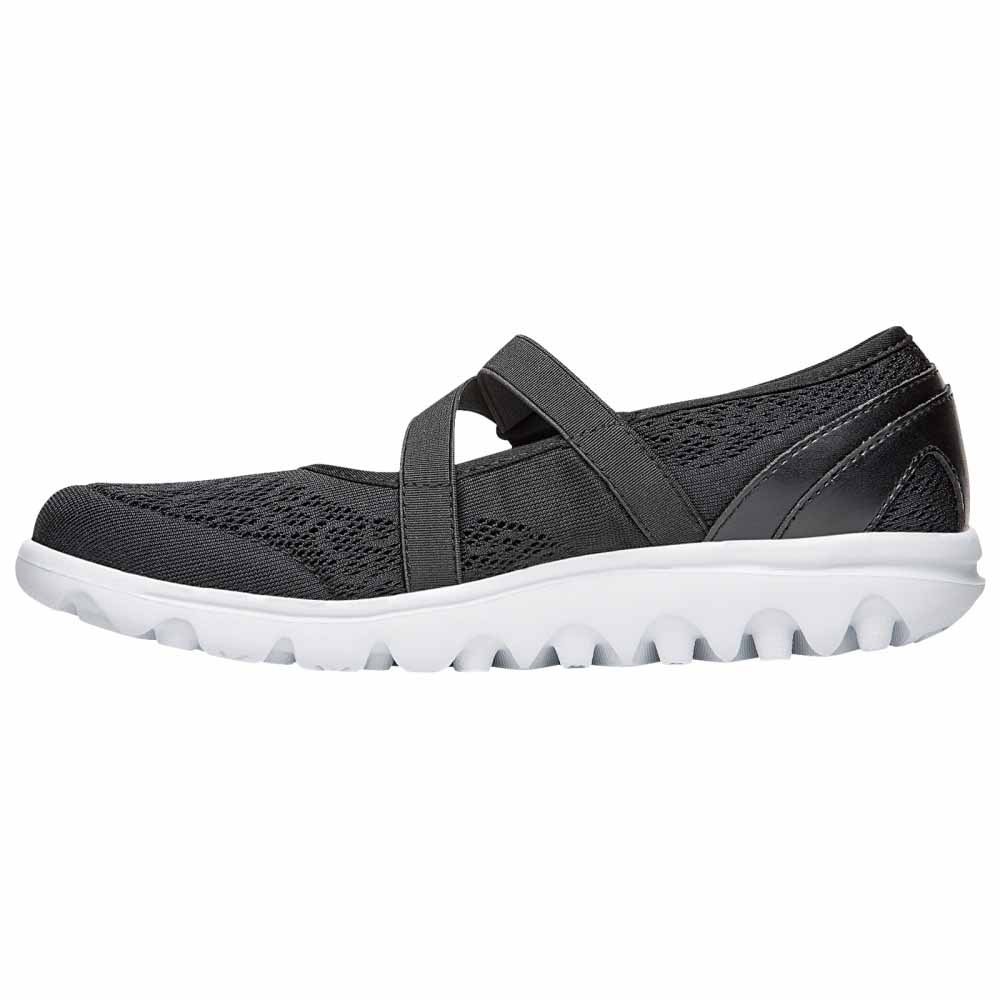 Propét Womens TravelActiv Mary Jane Walking Walking Sneakers Shoes - Black - Size 10 4E