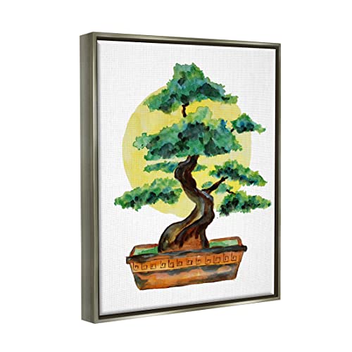Stupell Industries Bonsai Tree Sun Shape Floating Framed Wall Art, Design by Sebastian Grafmann