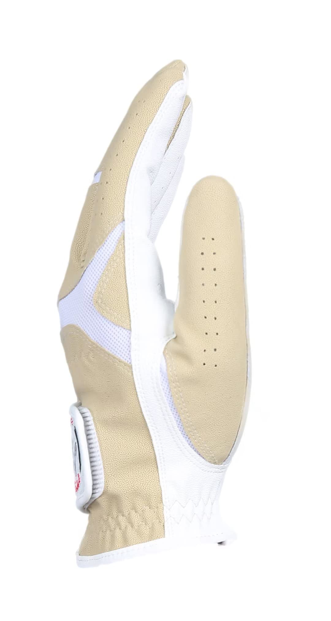 SIMPLE SYMBOL Men's Golf Glove Premium Synthetic Leather,Stable Grip,Two Pack(Left is Wear on Left Hand,Right is Wear on Right Hand) Four Colors to Choose from White/Sky/Beige/Red(Red,XL,Right)