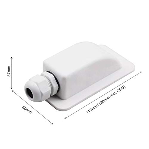 mewmewcat Single Cable Entry Gland Box,Single Cable Entry Gland Box Solar Panel Roof Wire Entry Gland Box Cable Suitable for Motorhome RV Yacht Car