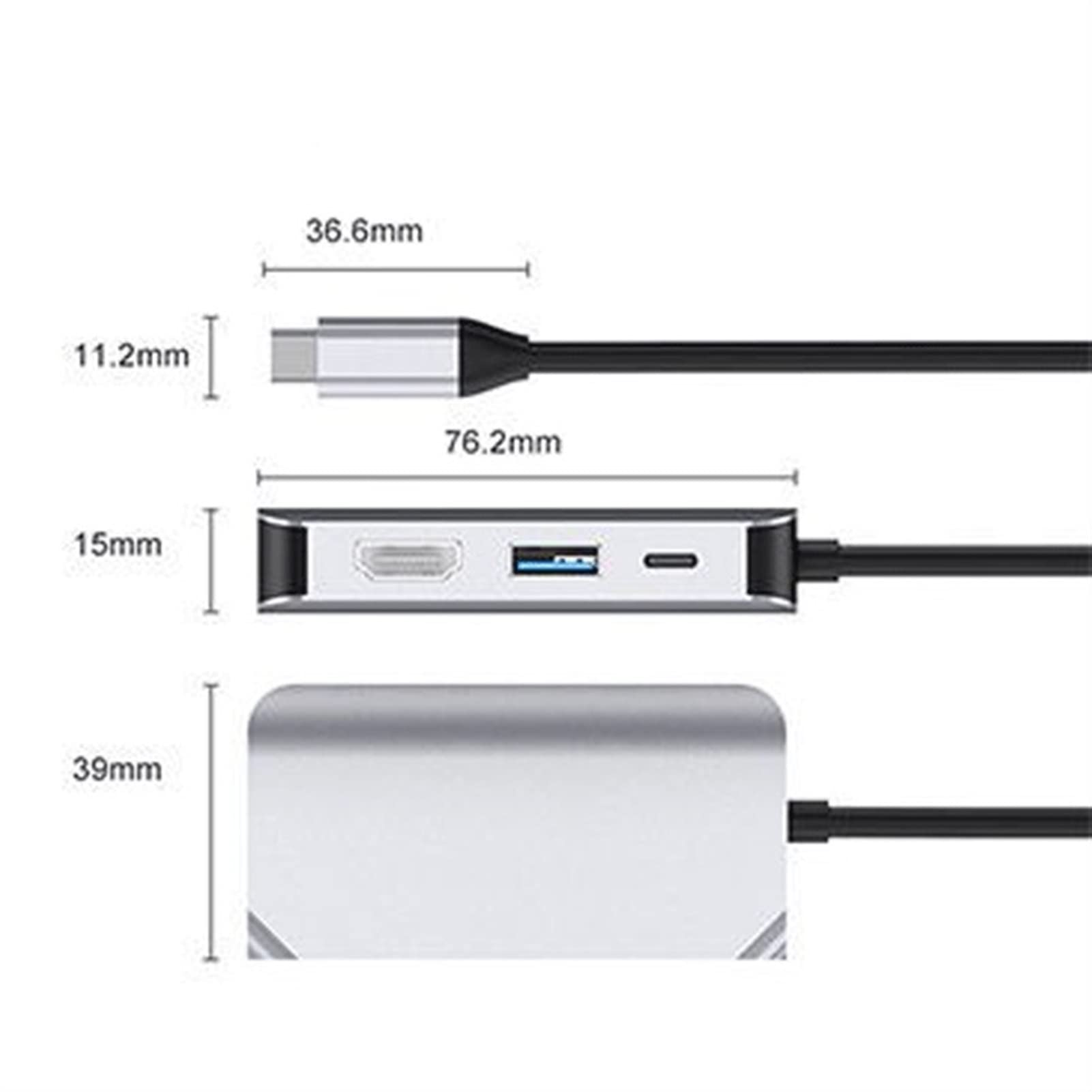 Sxdthy USB Hub, Ultra-Slim Data USB Hub,Type-C Docking Station Type C to HDMI-Compatible 4K to VGA USB Splitter Hub
