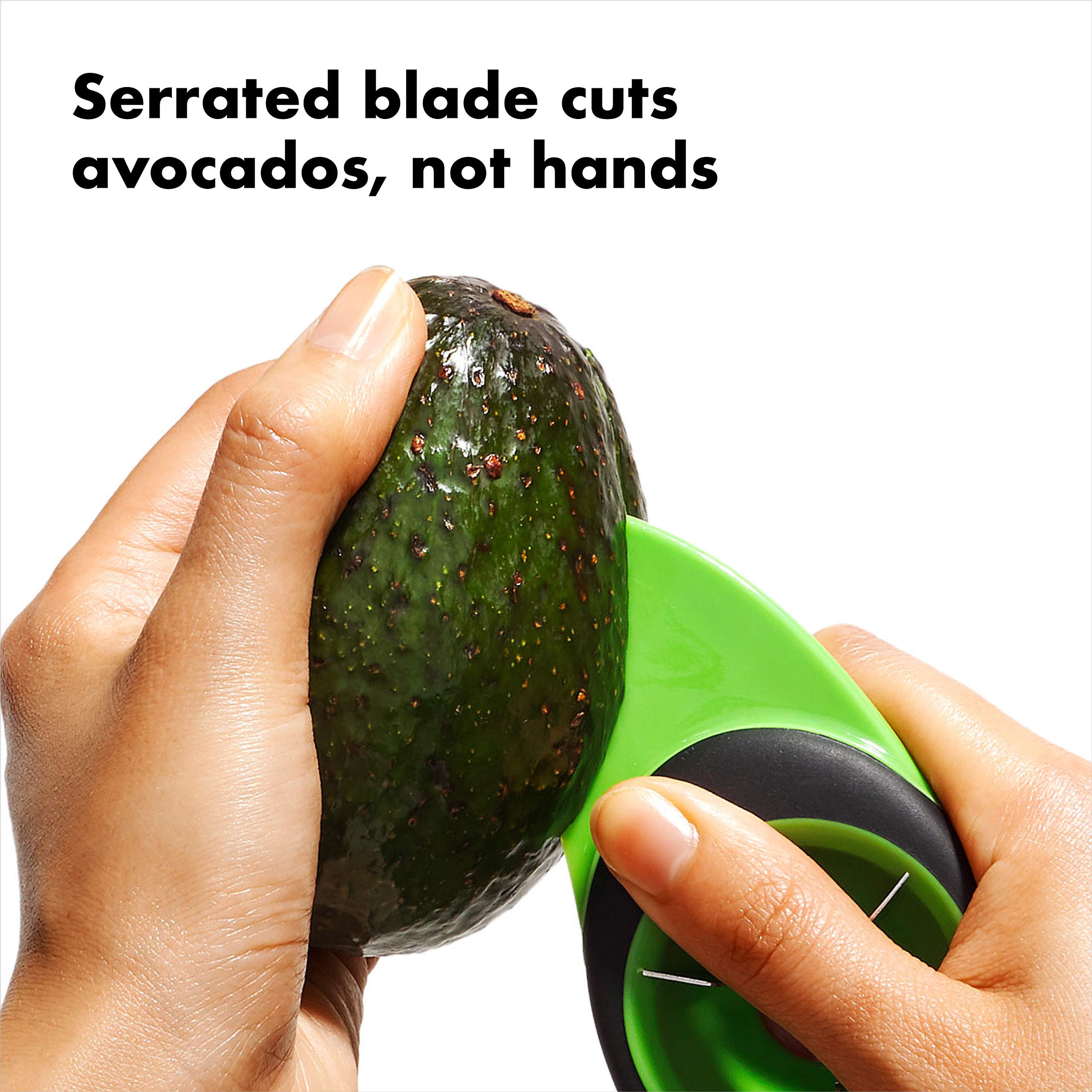 OXO Good Grips Soft- Handled Garlic Press & Good Grips 3-in-1 Avocado Slicer - Green