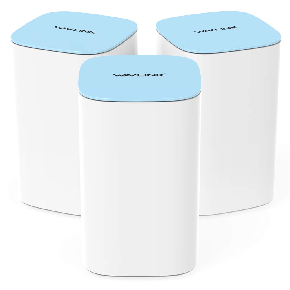 WAVLINK Mesh WiFi System, Tri-Band Mesh WiFi Router Up to 7,500 sq.ft Coverage, Speed up to 3Gbps, Replaces WiFi Router and Extender, 9 Gigabit Ports