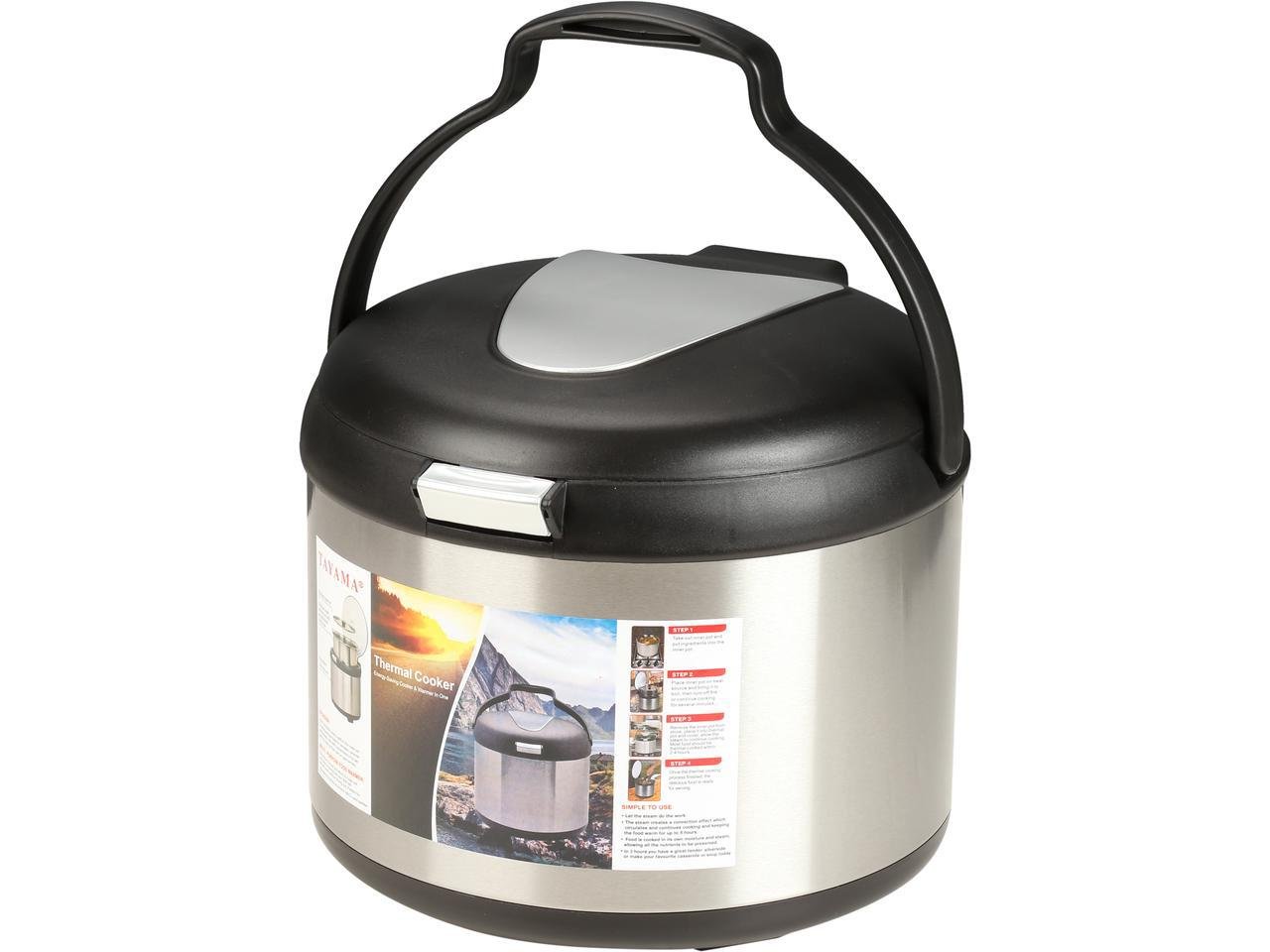 Tayama TXM-50CF Energy-Saving Thermal Cooker, 5 L, Black