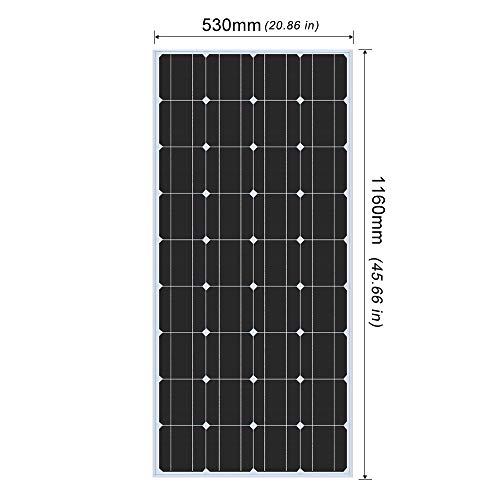 XINPUGUANG 100Watt 12Volt Solar Panel Moncrystalline Solar Panel Kit 10A Charge Controller, Extension Cable ,Mounting Brackets for RV Trailer Camper Marine Off Grid (100W Solar Kits)