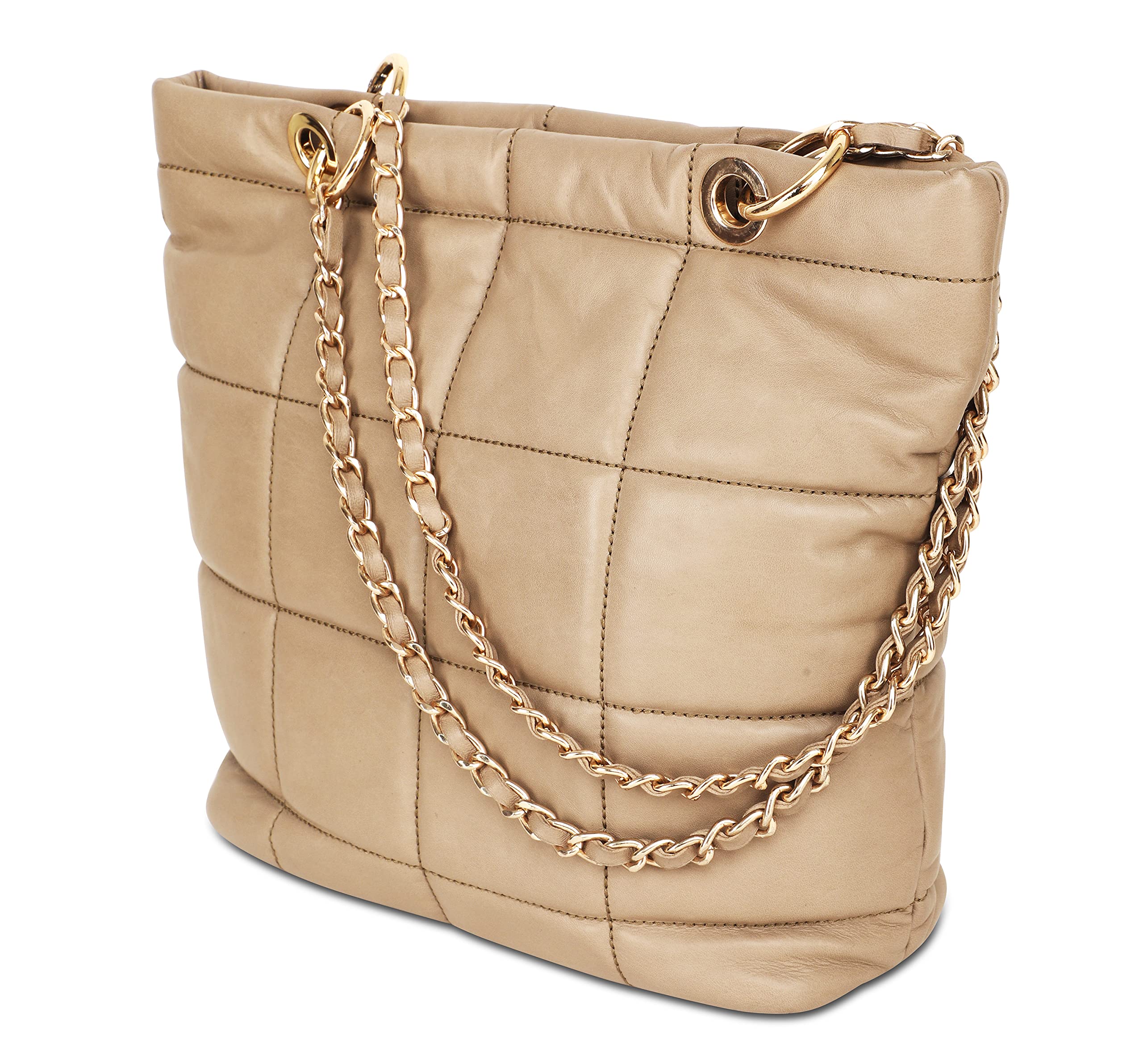 Tan&Brun Mahiki large tote bag with quilting in genuine leather for everyday use for Women