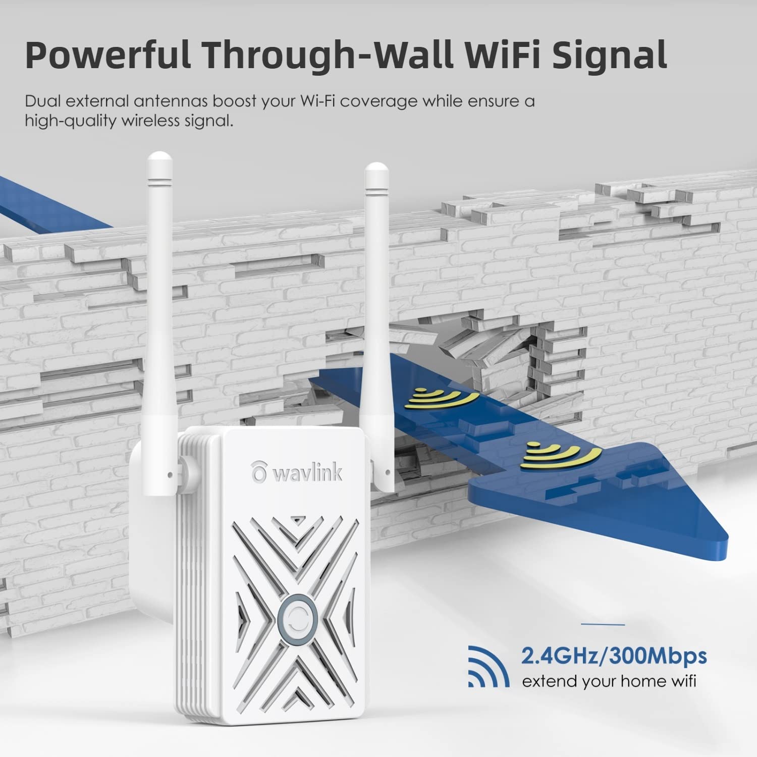 WAVLINK WiFi Extender, WiFi Range Extenders High Speed Signal Booster 1200Mbps 2.4 + 5Ghz Dual Band Wi-Fi Amplifier Repeater (N400-WiFi Extender)
