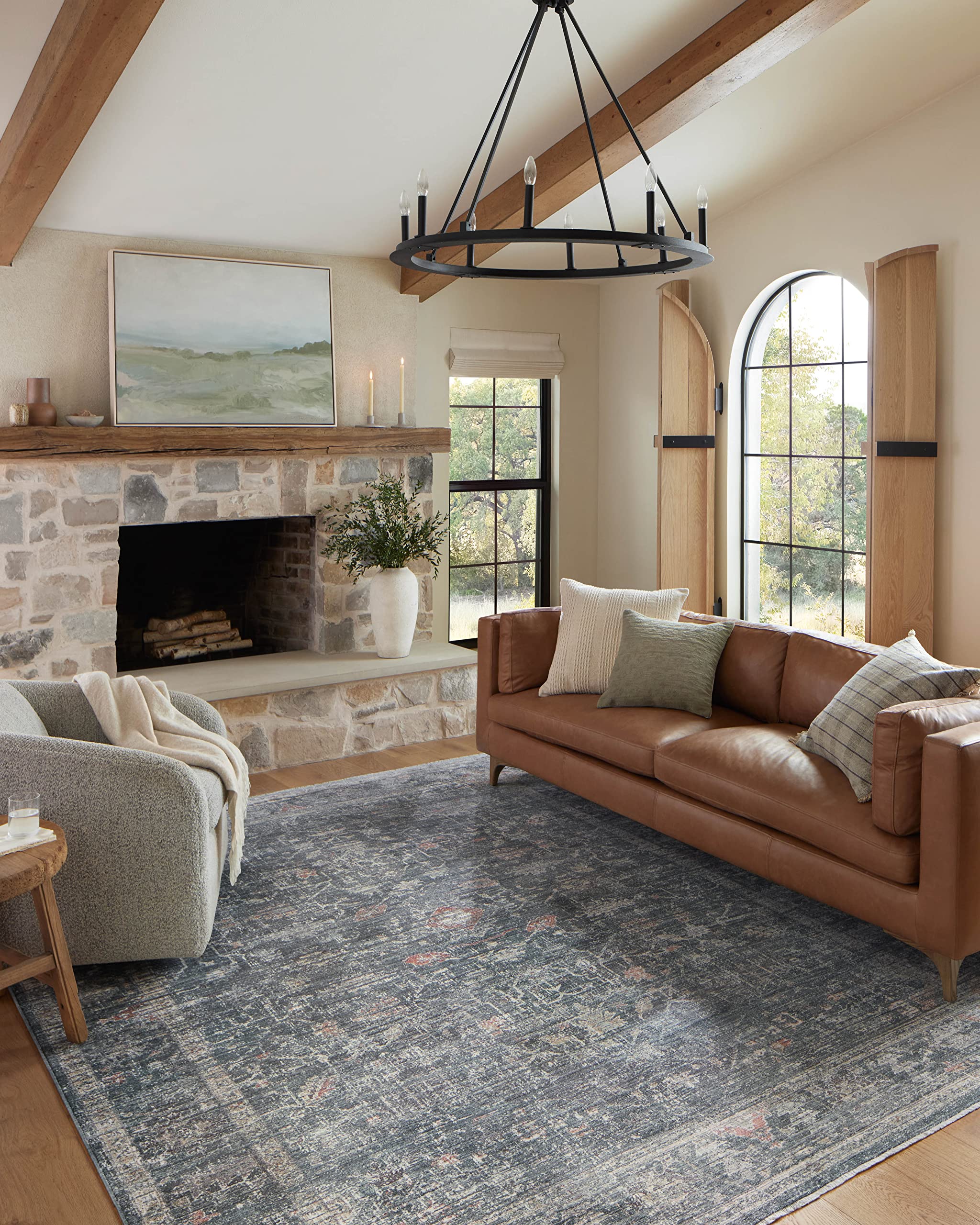 Loloi Magnolia Home by Joanna Gaines x Millie Denim/Multi 7'-10" x 10' Area Rug