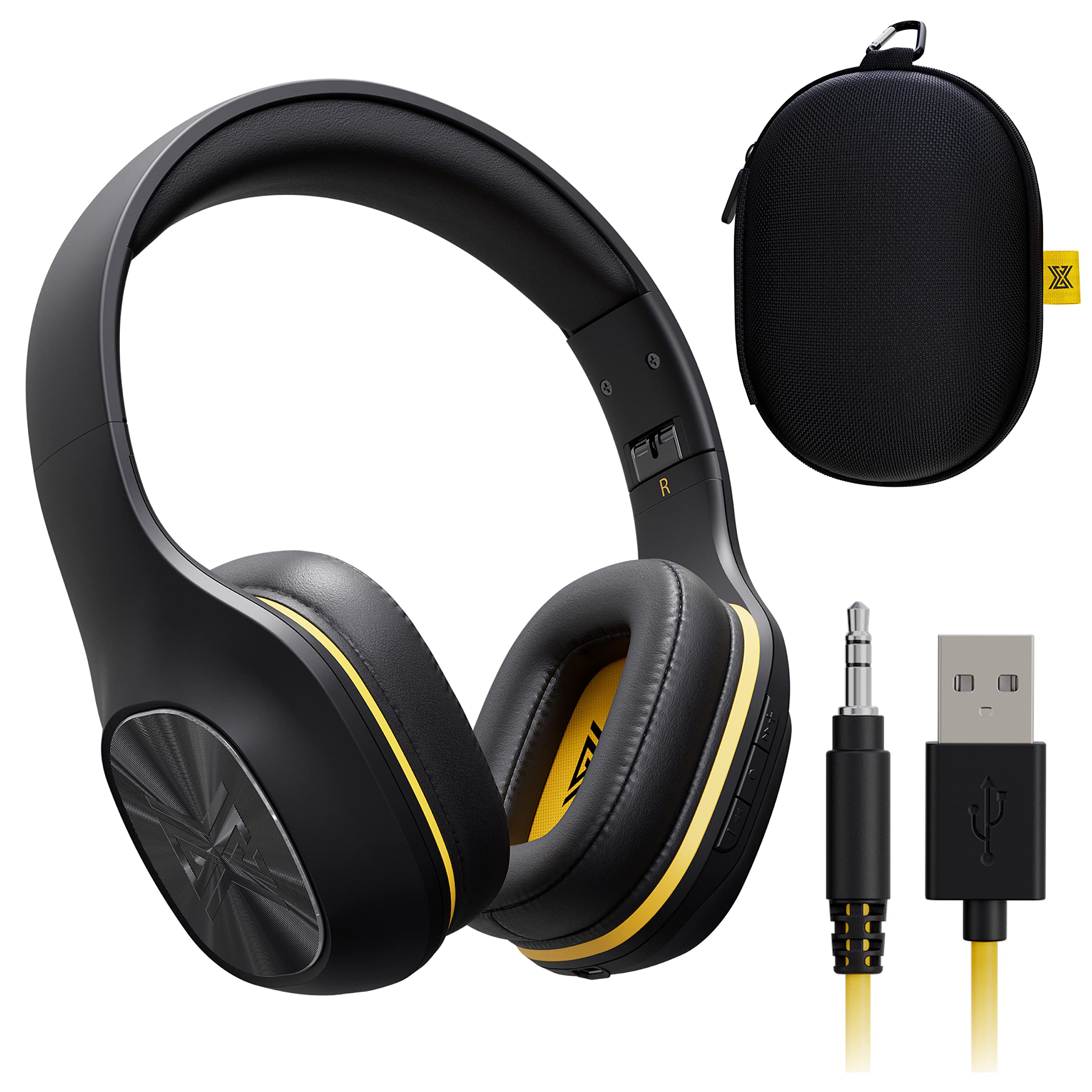 MGC Nomad Bluetooth Gaming Headset, Wireless/Wired Gamer Headphone, 24-Hour Battery Life, Over Ear Design, Superior 3D Game Sound, Low Latency, HD Microphone, PC/Mobile/Laptop/Console Gaming Systems