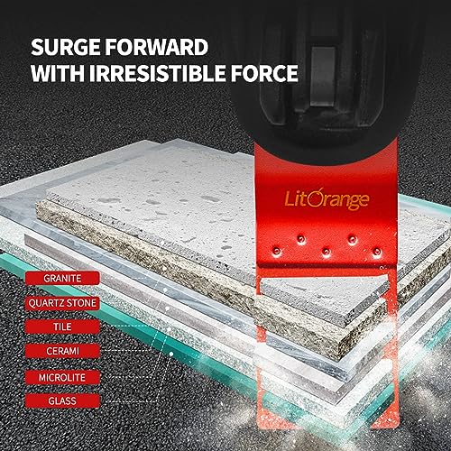 Litorange 6 Pcs Diamond Oscillating Blades, Oscillating Multi Tool Diamond Saw Blades for Grout Removal, Flush Cut, Cleaning Mortar, Compatible with Dewalt Ryobi Milwaukee Rockwell Makita Bosch
