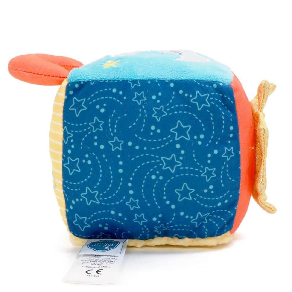 Mary Meyer Crinkle Teether Toy with Baby Paper and Squeaker, 6 x 6-Inches, Cosmo Crescent Moon