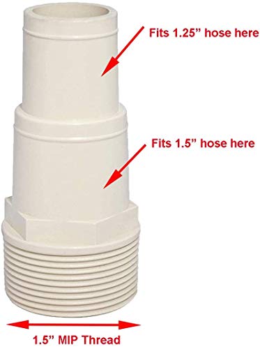 XVRTJ Parts Shop SPX1091Z7 SPX1091Z4 Combo Hose Adapter Replacement for Hayward Wide Mouth Skimmer and Chlorine Feeder (3 Pack)