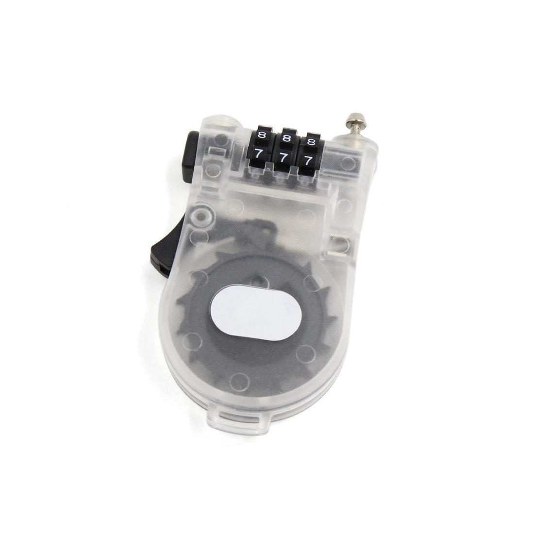Qtqgoitem Clear Black 3 Digit Password Combination Lock Padlock for Bicycle Security (model: 479 01f 8cb e05 598)