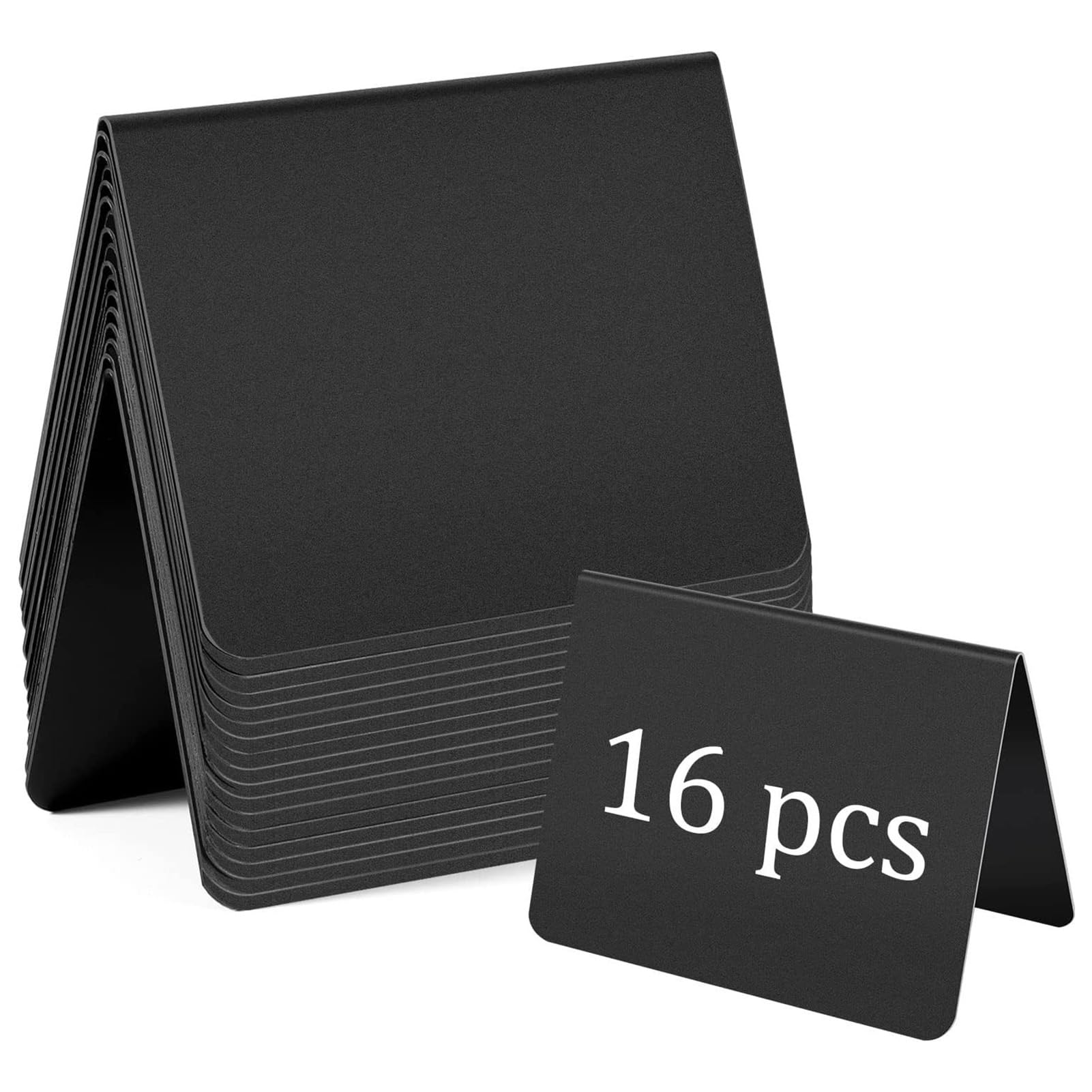 Libcflcc Chalkboard Sign with Pen 16pcs Mini Liquid Double Sided Table Signs for Weddings Parties Events Reusable PVC Erasable Wipeable Perfect Home 1 Set