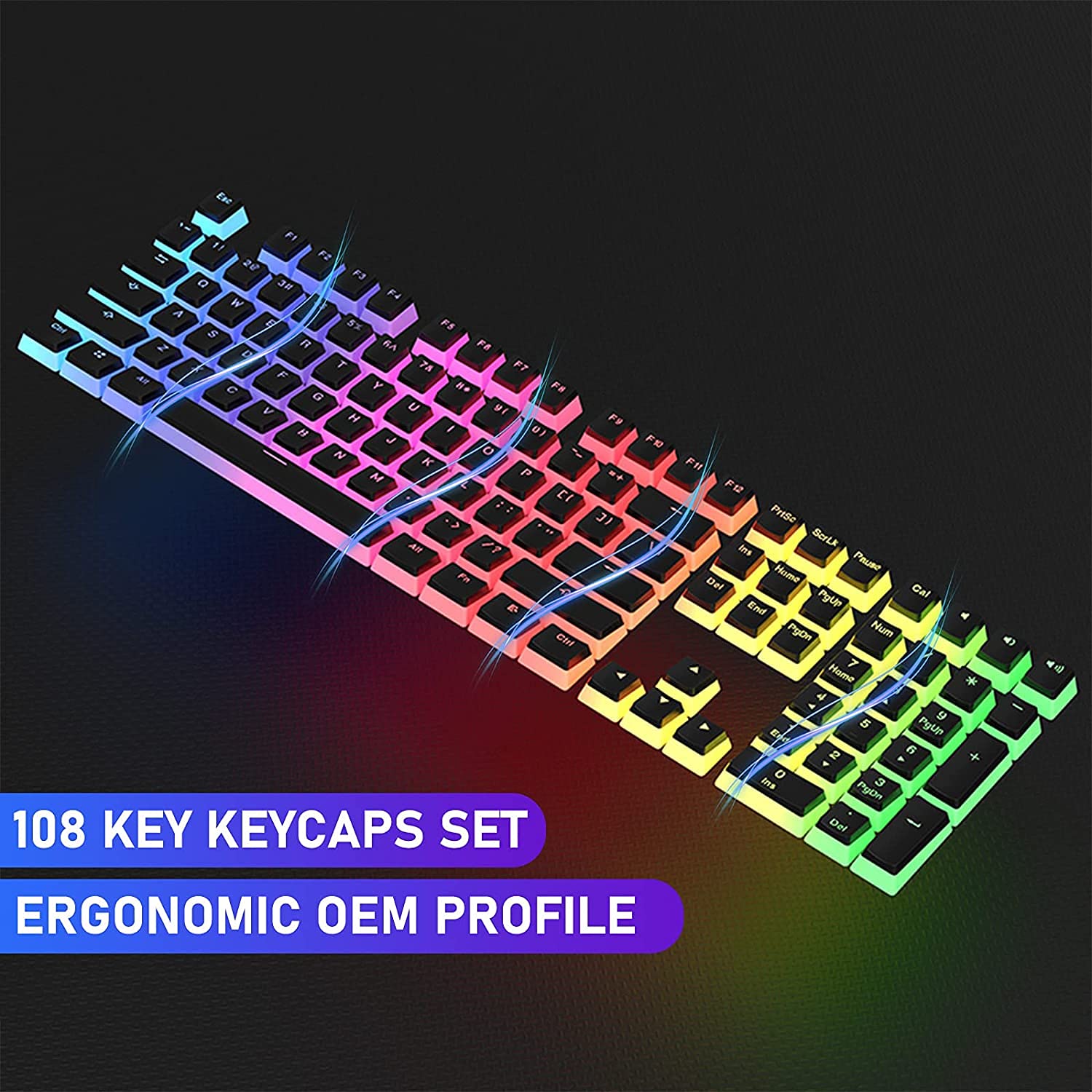 unband 60% True Mechanical Gaming Keyboard Type C Wired 68 Keys LED Backlit USB Waterproof Keyboard 18 Chroma RGB Lighting Backlight Full Anti-ghosting Keys for Gamers and Typists (Black/Blue Switch)