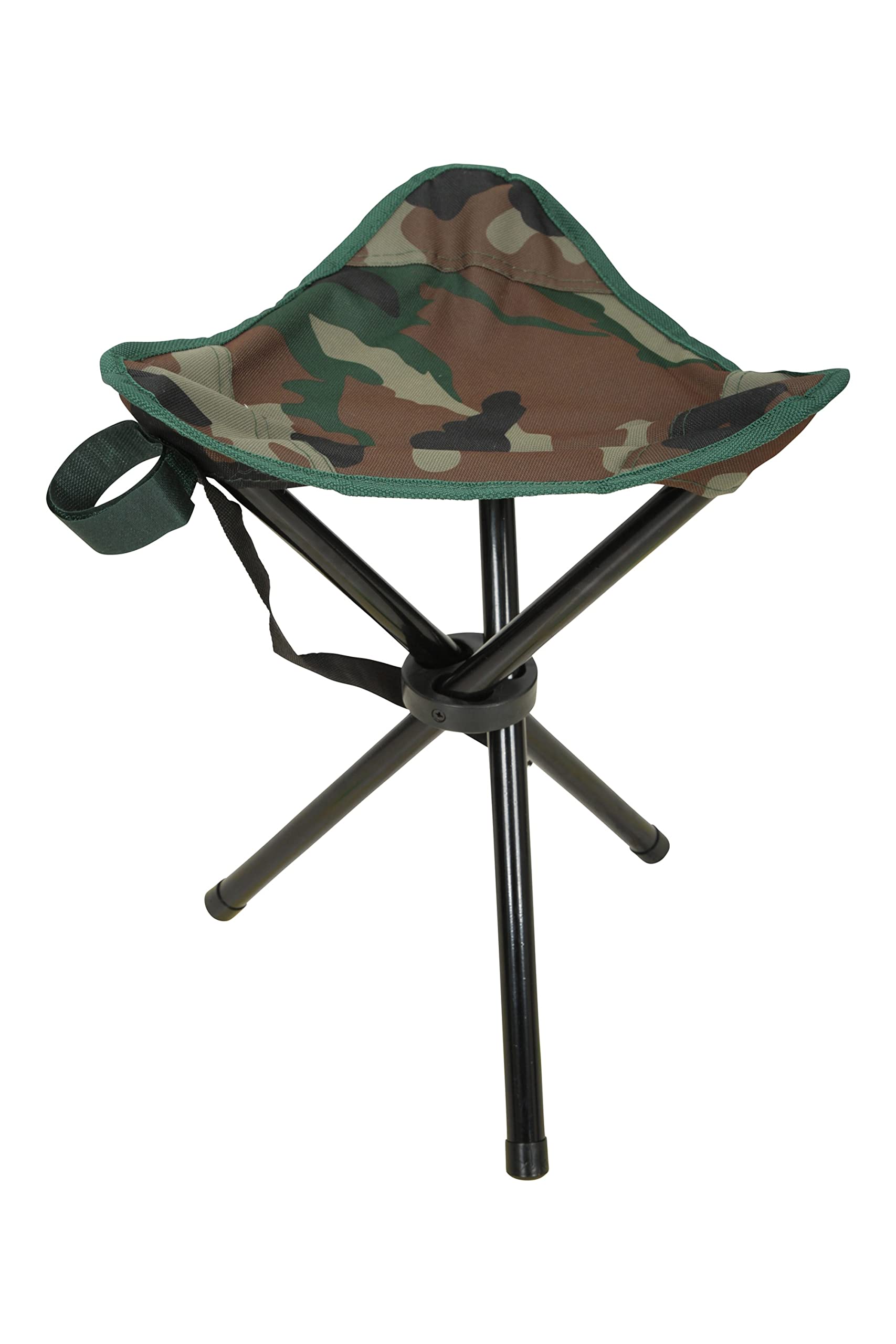 Mountain Warehouse 3-Legged Stool - Foldable Camping Accessory Brown
