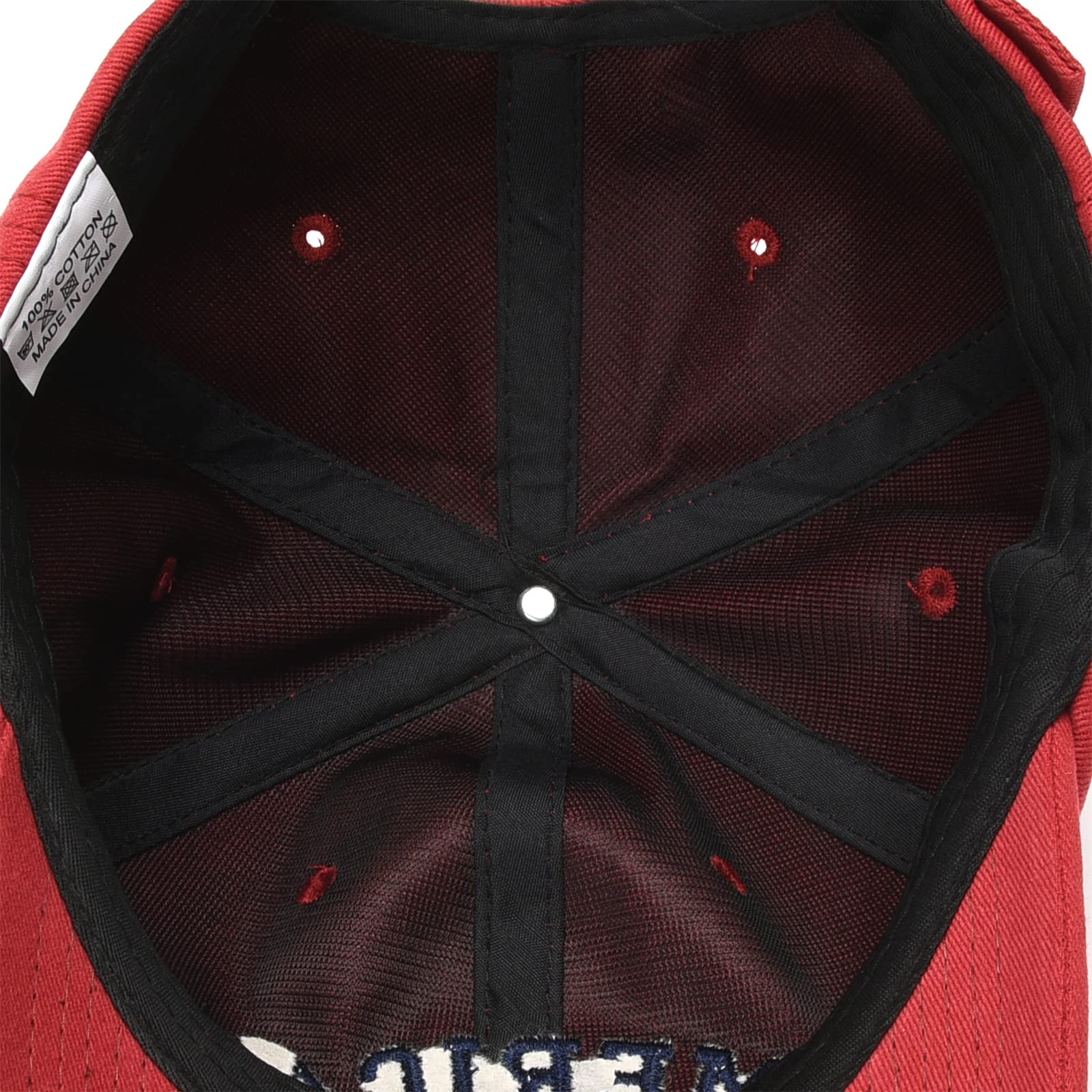 SINOCH PUM Unisex American University Adjustable Baseball Cap Golf Dad Hat for Men and Women Casual Wear Red
