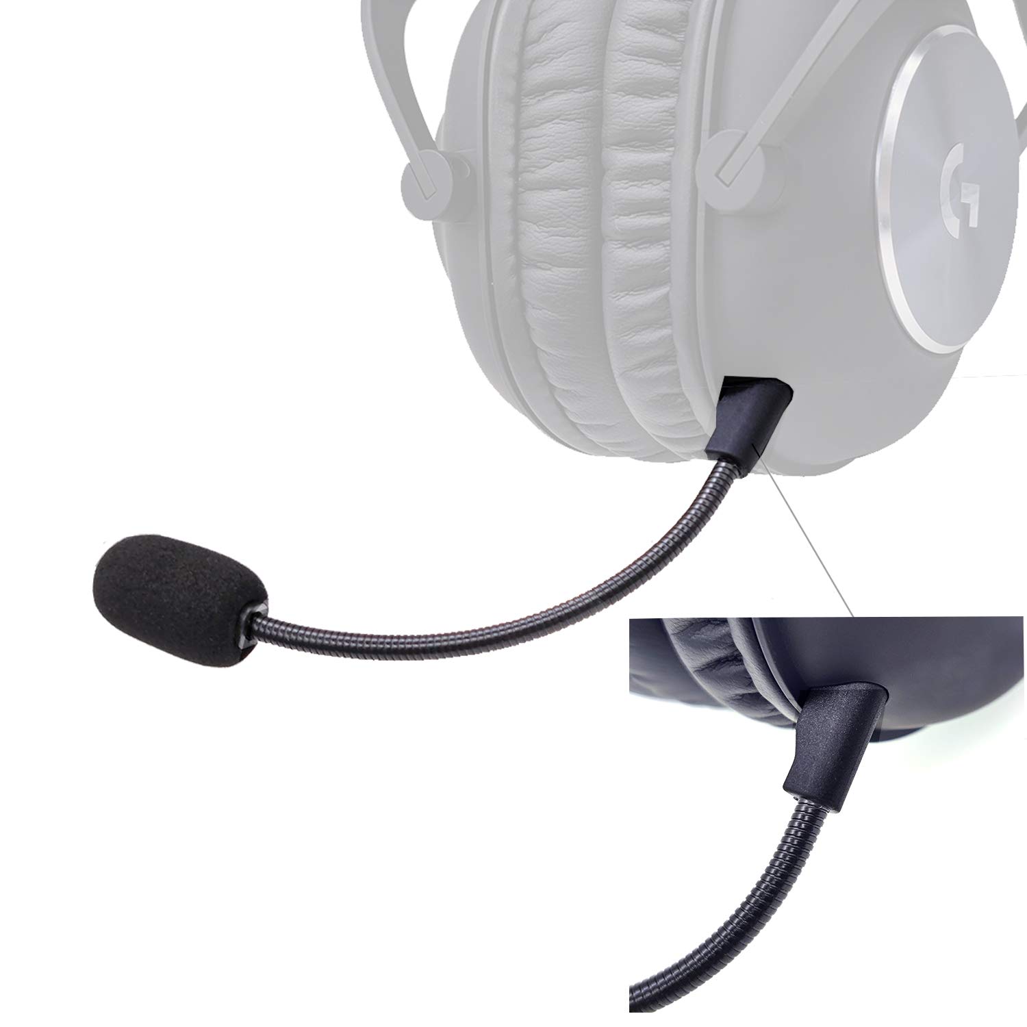 Replacement Game Mic Compatible with Logitech G PRO X 7.1 / G Pro Wireless Gaming Headsets,Detachable to Eliminate Noise Clear Sound Quality Microphone