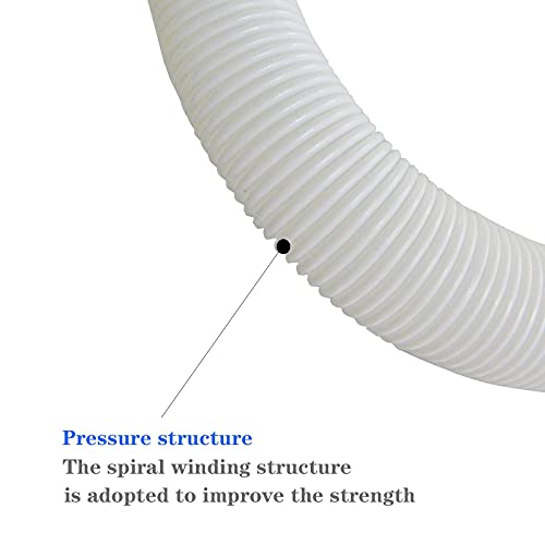 Swimming Pool Replacement Hoses,1.25in Diameter Pool Filter Pump Replacement Hoses(2pcs),Premium Quality Kinkproof PE, Compatible with Pump 330 GPH, 530 GPH, and 1000 GPH.(59”Length)