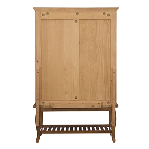 Linon Santa Fe Hall Tree, 40"W x 17.99"D X 64.02"H, Natural