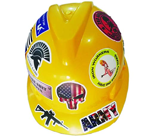 TreeArm Hard Hat Stickers Set of 32 Funny Water Proof Helmet Sticker and Decals with American Flag for Hard Hats Construction Helmet and Tool Box 2.5-3.5 Inch Size