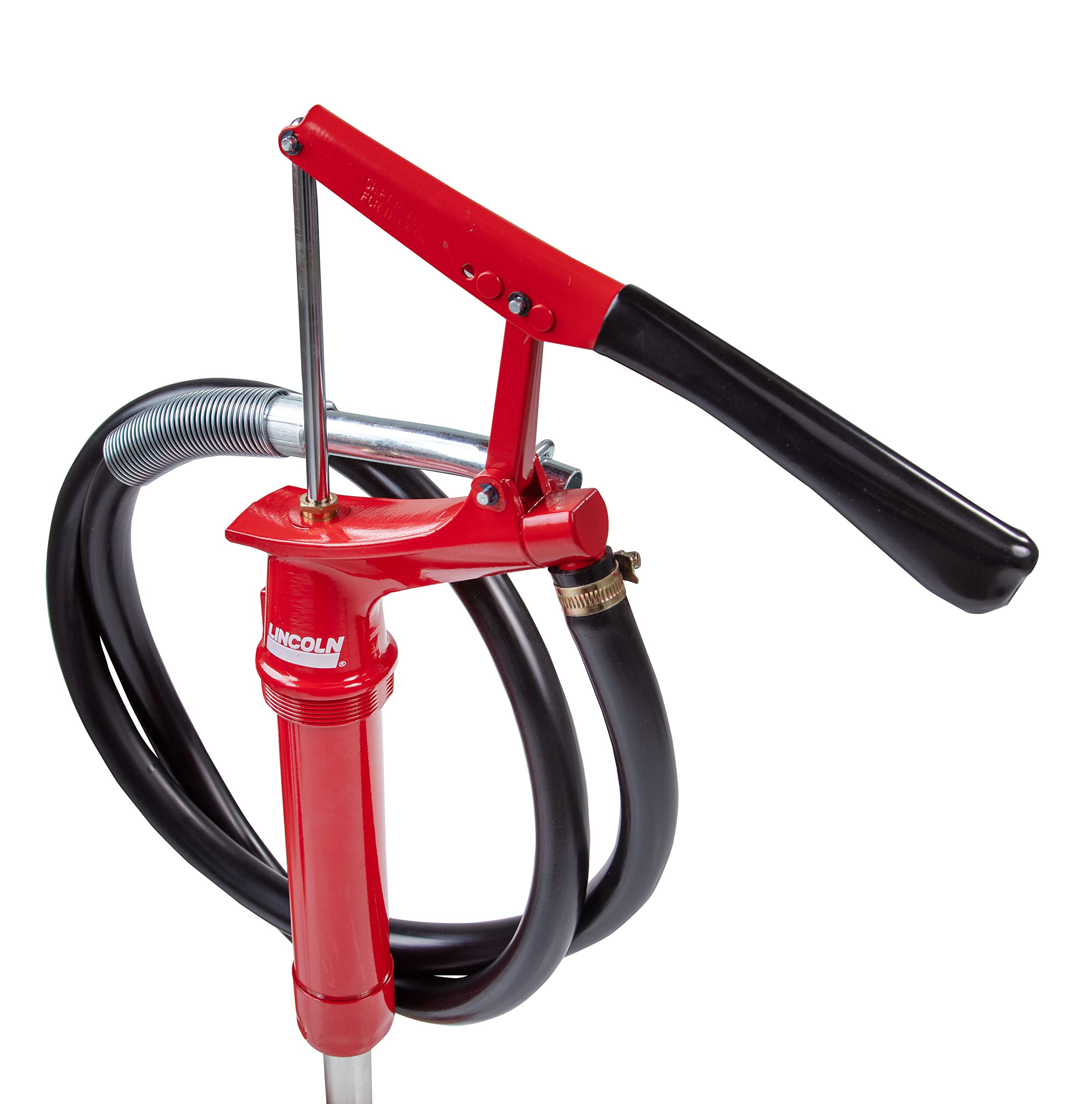 Lincoln 1335 Heavy-Duty Lever-Action Fluid Transfer Pump for 16- to 55- Gallon Drums, 8.5 Fl. Oz. Per Stroke, Adjustable Two-Position Handle for Pumping Low- to High-Viscosity Fluids