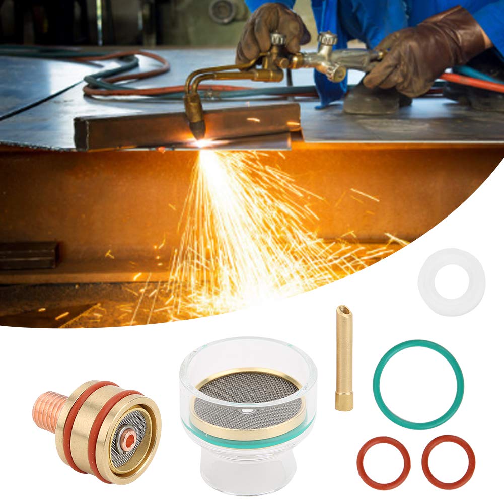 Welder The Rubber Torch 3.2Mm Tfm53Ncn Tig Welding Kit Tig Torch Welding Torch Glass Cup Collet for Wp9 Wp202.4Mm (1.6mm)