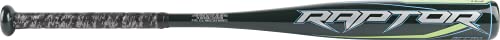 Rawlings RAPTOR USA Baseball Bat | -10 | 1 Pc. Aluminum | Dark Green | 26 inch