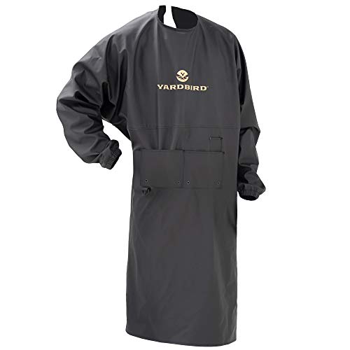 Yardbird Butchering Apron, Durable Waterproof Material, Full Length Sleeves, Elastic Cuffs, Two Adjustable Straps, Easy to Clean, One Size Fits Most, 373120010410,Black