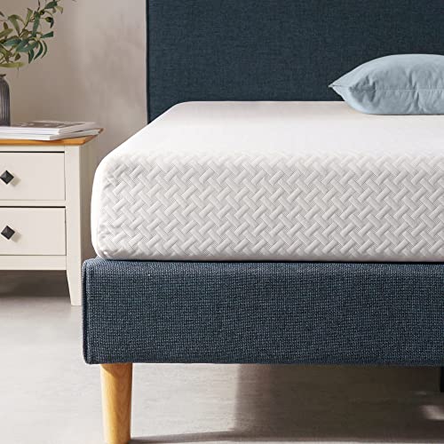 Zinus 8” Green Tea Cool Feel Memory Foam Mattress, Bed-in-a-Box with Compact WONDERBOX Packaging, CertiPUR-US(R) Certified, Twin, White