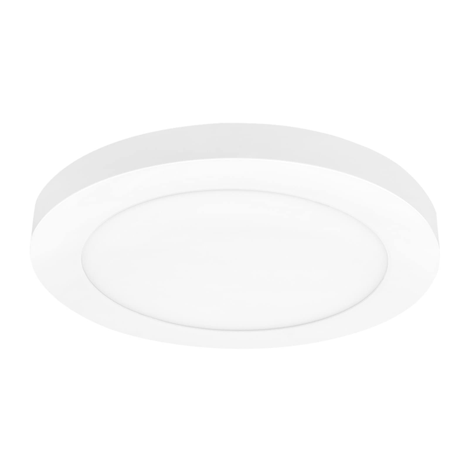 Maxxima 9 in. LED Flush Mount Ceiling Light Fixture - 1500 Lumens, 5 CCT 2700K-5000K, Round Color Selectable Panel Light, Dimmable, Recessed Can or J-Box Install, Suitable for Bathroom or Shower