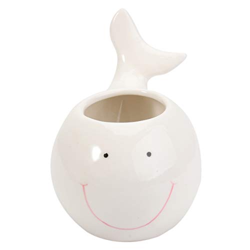 YARDWE 1pc Succulent Potted Plants Bonsai Pot Bonsai Planter Pot Desktop Bonsai Holder Whale Planter Ceramic Flower Pots Ocean Series Flowerpot Ceramics Flower Container White Succulents