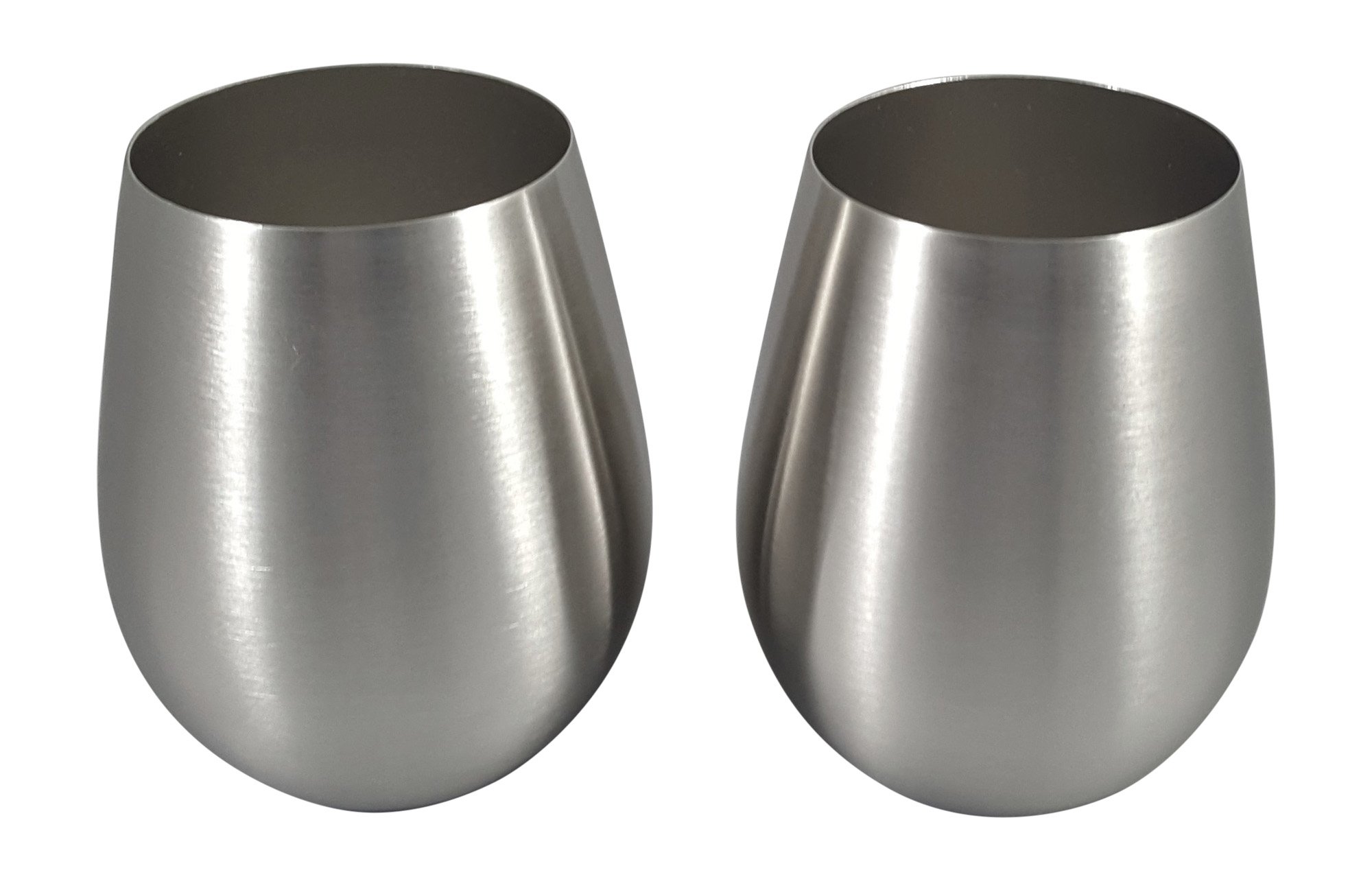 Palm City Products Stainless Steel Stemless Wine Glasses - 2 Piece Set