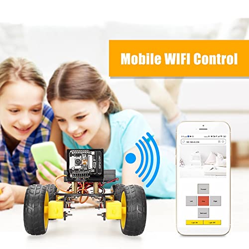 UNNIC DIY Smart Car Robot Kit for 4WD WiFi ESP32 CAM Kit Easy Assembly with Camera Kit