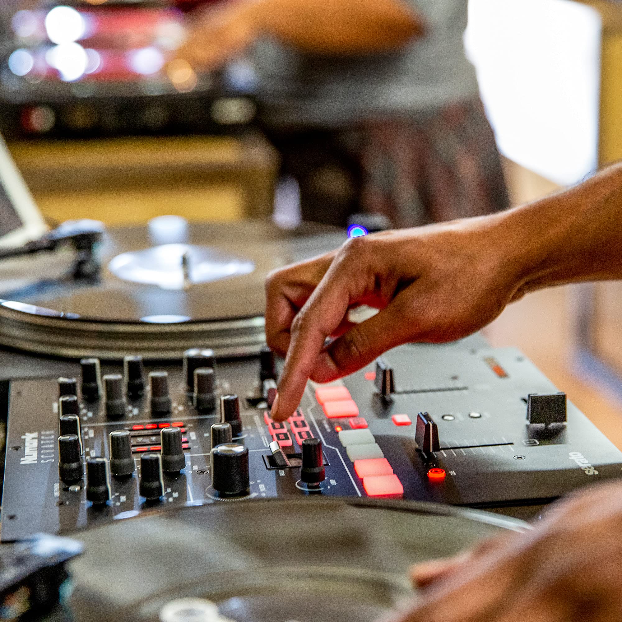 Numark Scratch | Two-Channel DJ Scratch Mixer for Serato DJ Pro (included) With Innofader Crossfader, DVS license, 6 Direct Access Effect Selectors, Performance Pads and 24-Bit Sound Quality