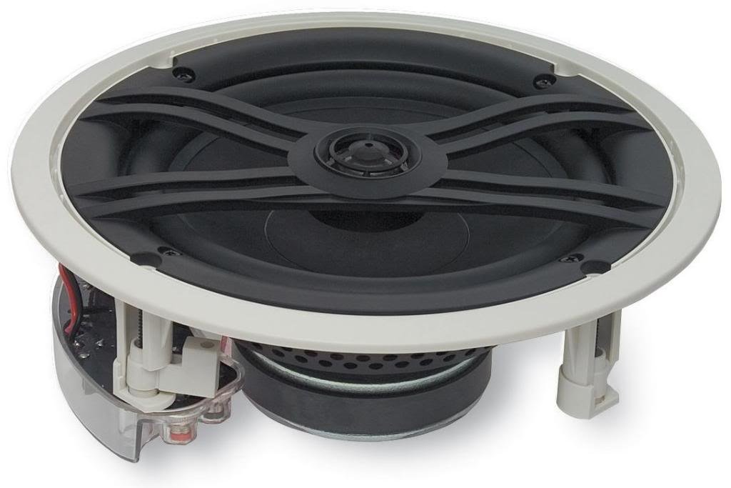 Yamaha In-Ceiling 2-Way 120 watts Natural Sound Custom Easy-to-install Speakers (Set of 6) with 1