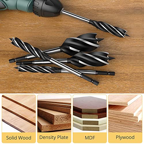Utoolmart Auger Drill Bit for Wood, Hex Shank 20x165mm Cutting Dia HSS for Electric Bench Drill Woodworking Carpentry 1 Pcs